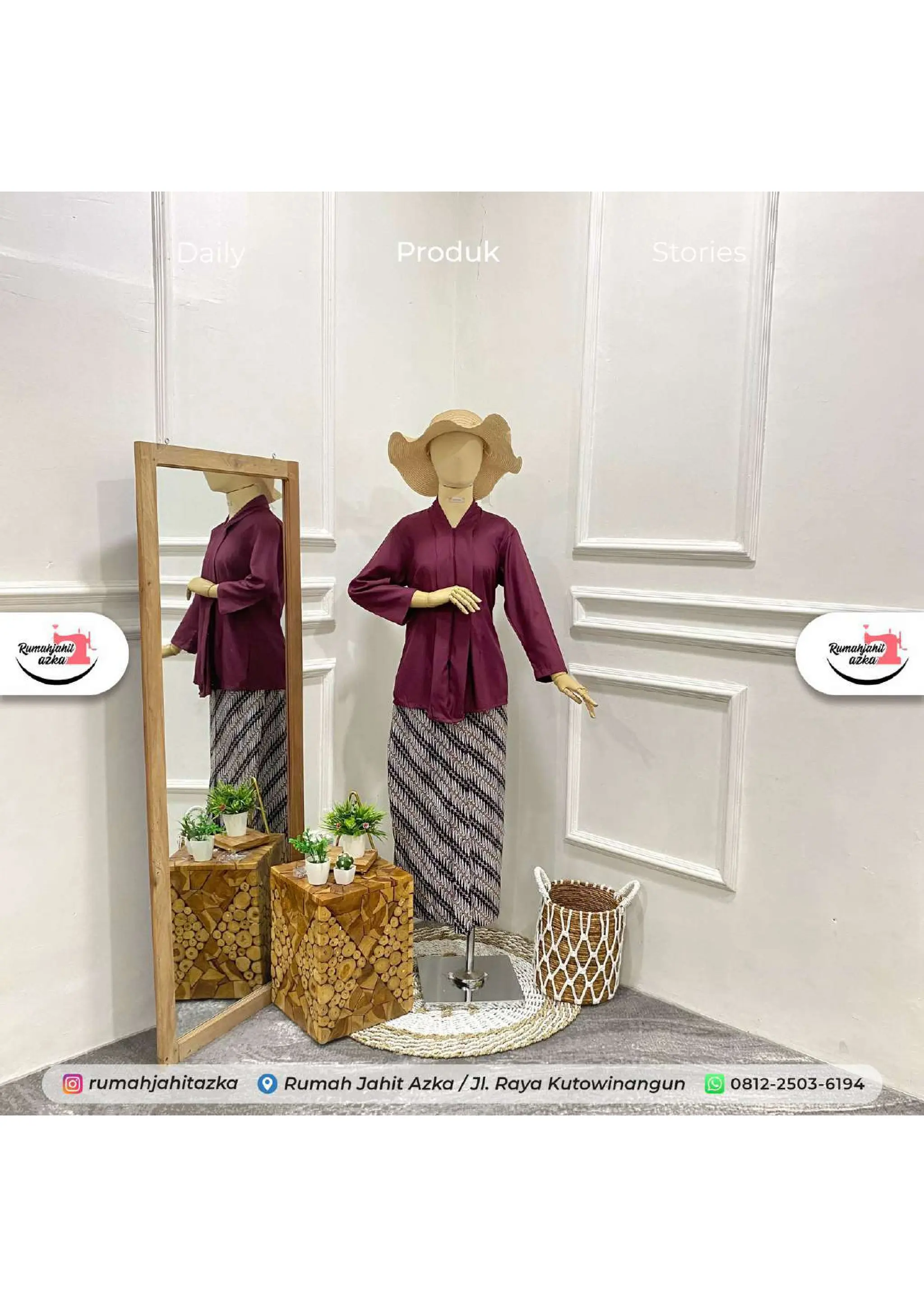TAMPIL KECE! WA 081225036194, Kebaya Kutubaru Lurik by Rumah Jahit Azka ...