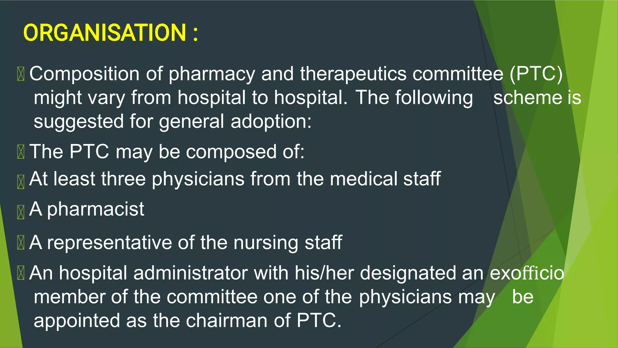 Pharmacy and Therapeutic Committee | PPTX