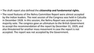 Nehru Report | PPTX | Civic affairs | Politics