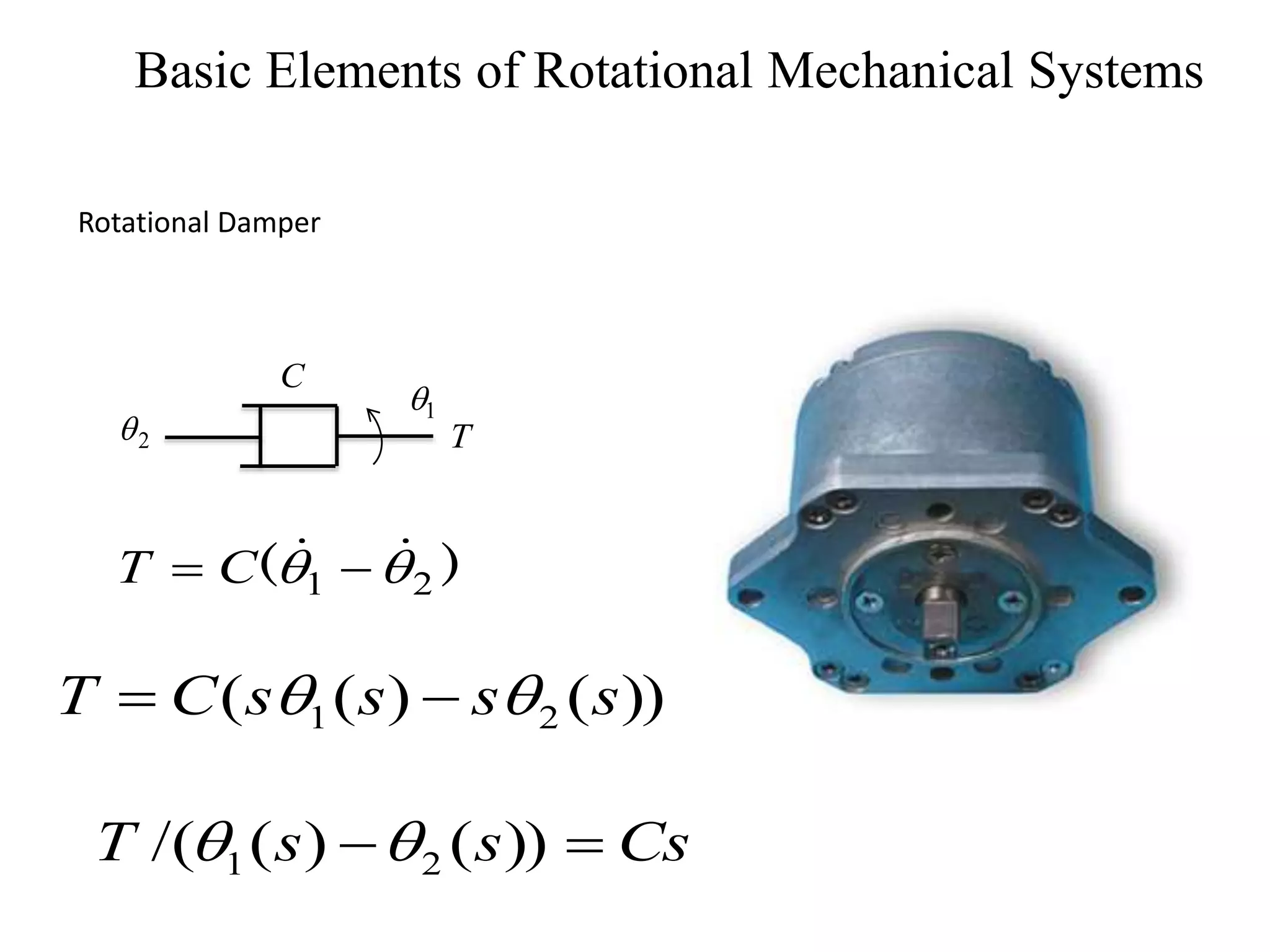 modeling of system rotational, Basic Elements Modeling-Spring(K), Damper(D), Inertia(J) Solved ...