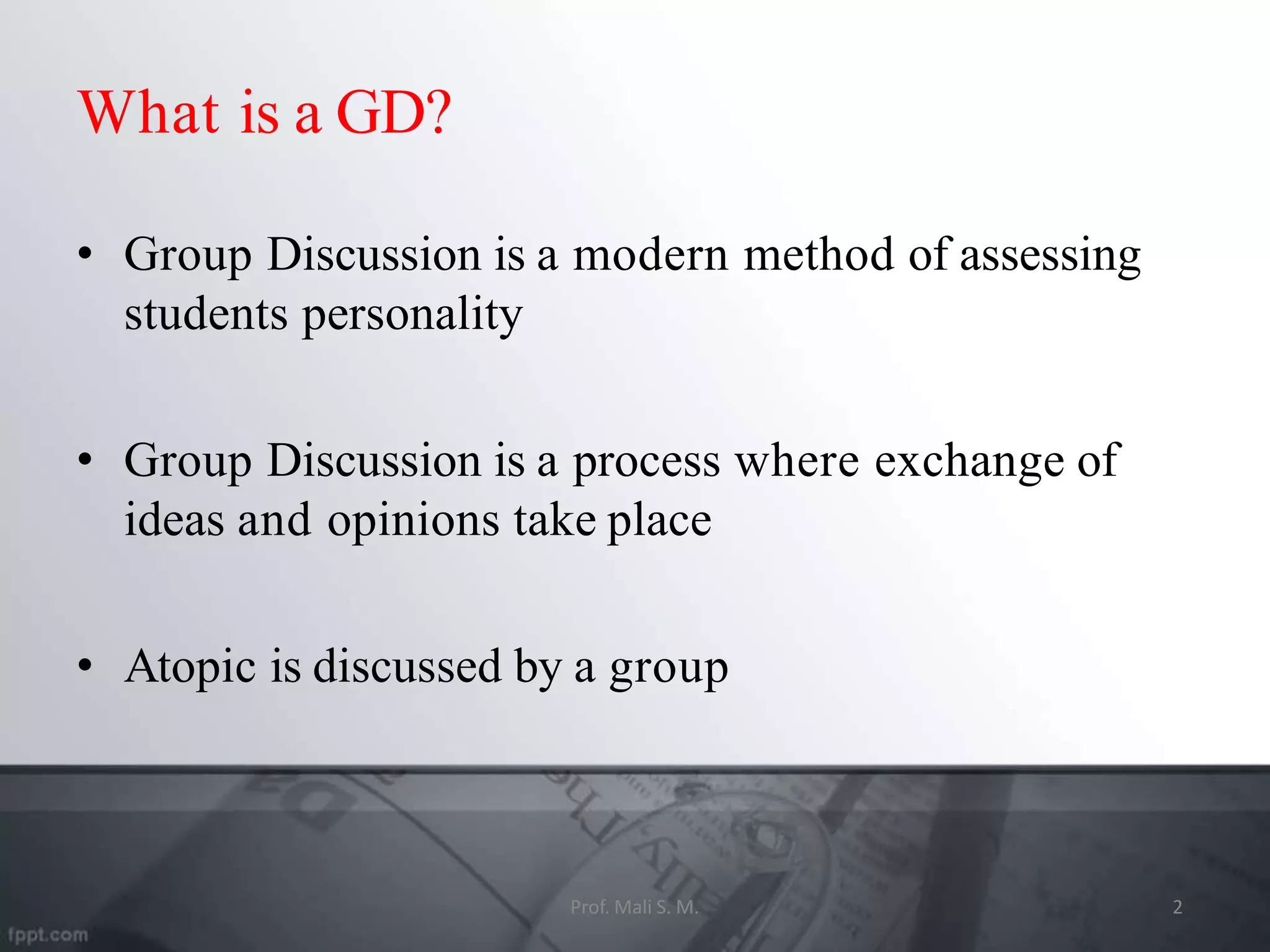 Group Discussion | PPTX