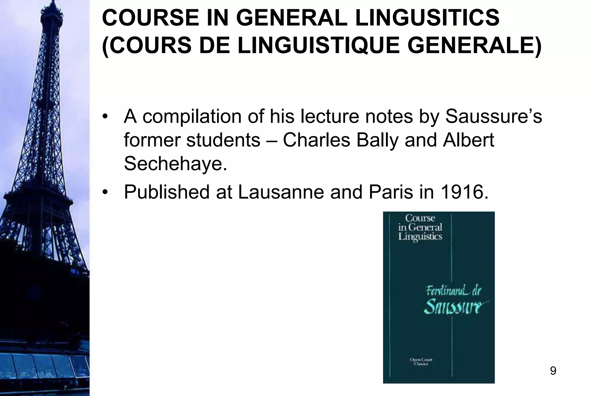 11. intro to lang. saussure, structuralism | PPT