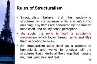 11. intro to lang. saussure, structuralism | PPT