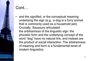 11. intro to lang. saussure, structuralism | PPT