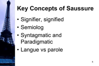 11. intro to lang. saussure, structuralism | PPT