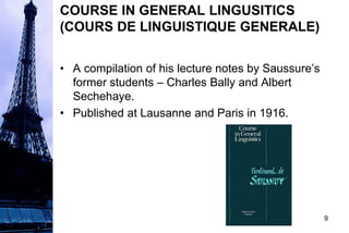 11. intro to lang. saussure, structuralism | PPT