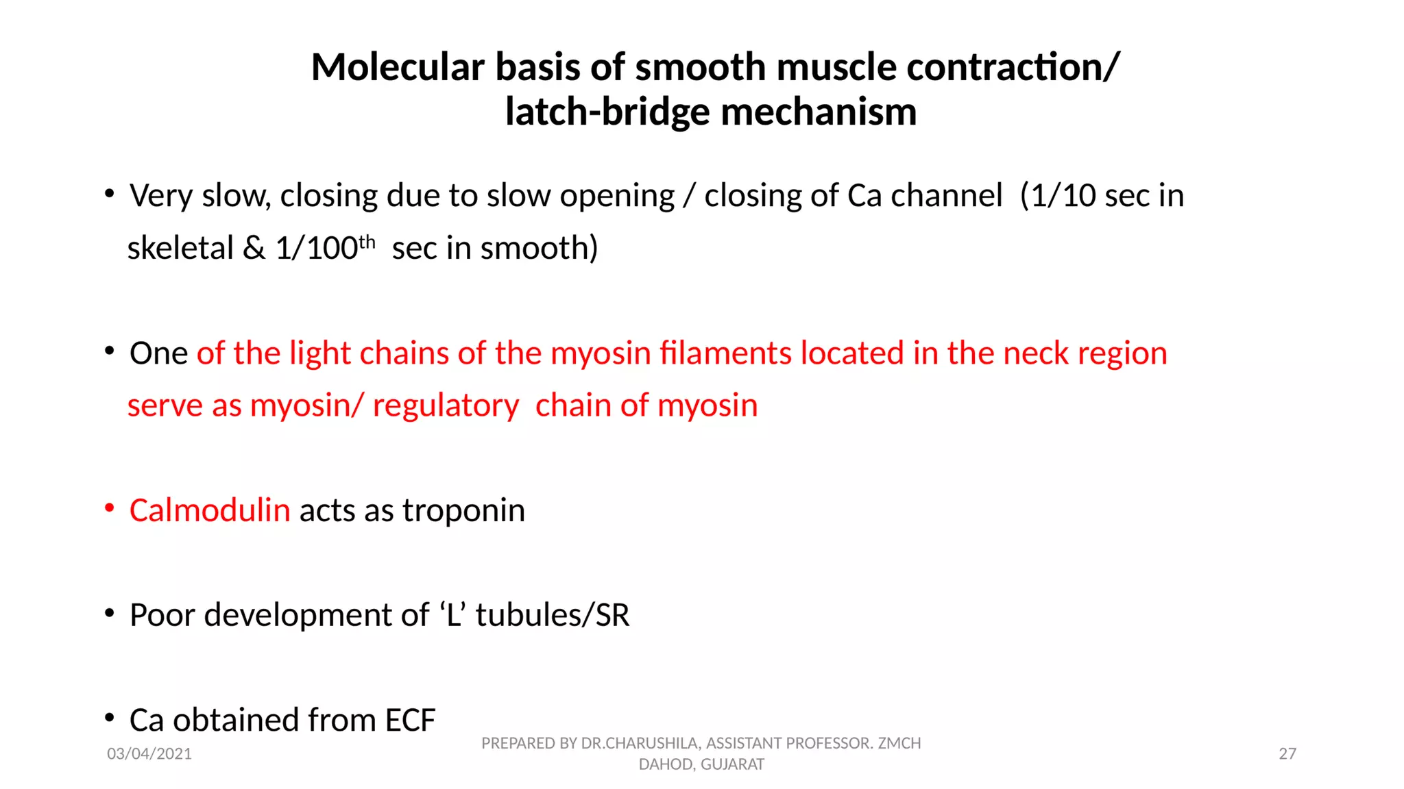 Smooth muscle structure, Smooth muscle potential ,Excitation ...