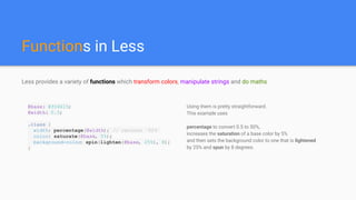 CSS Less framework overview, Pros and Cons | PPT