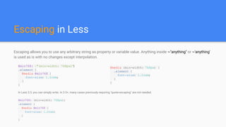 CSS Less framework overview, Pros and Cons | PPT