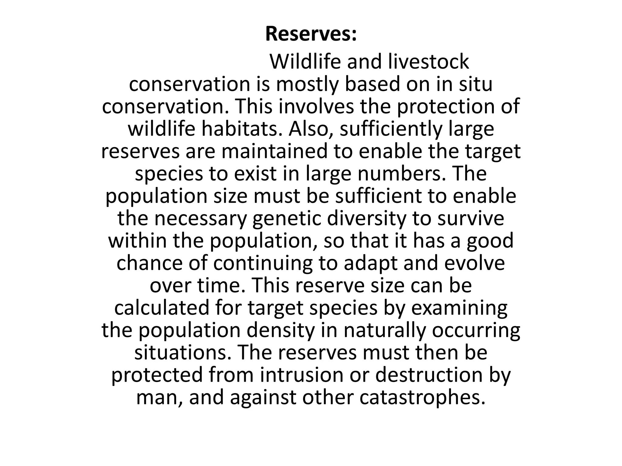 in situ conservation wildlife and ex situ conservation. | PPTX