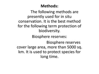 in situ conservation wildlife and ex situ conservation. | PPTX