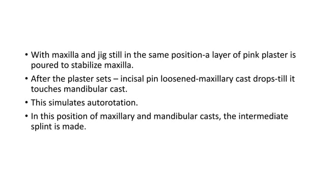 SPLINT FABRICATION AND POST SURGICAL ORTHODONTICS | PPTX