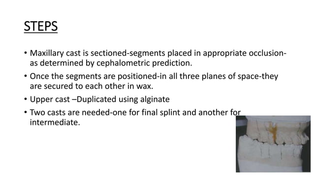 SPLINT FABRICATION AND POST SURGICAL ORTHODONTICS | PPTX