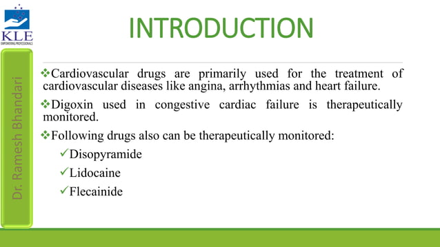 TDM of drugs used in cardiovascular diseases | PDF