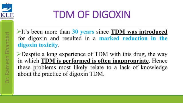TDM of drugs used in cardiovascular diseases | PDF
