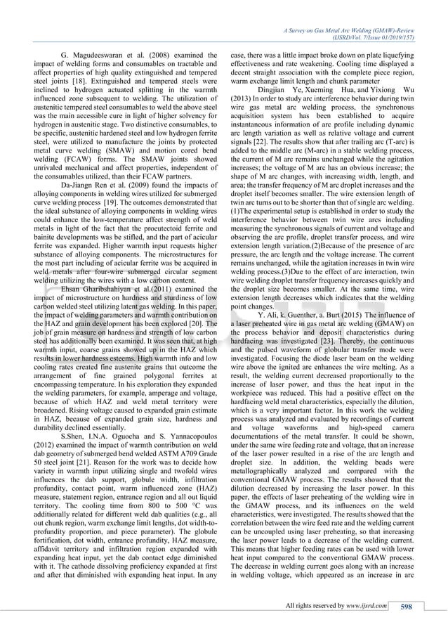 a survey on gas metal arc welding (gmaw) review | PDF | Chemistry | Science