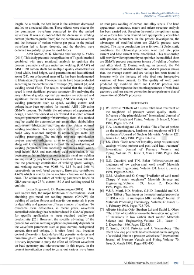 a survey on gas metal arc welding (gmaw) review | PDF | Chemistry | Science