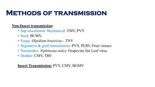 Methods of transmission of plant viruses | PDF | Gardening | Home & Garden
