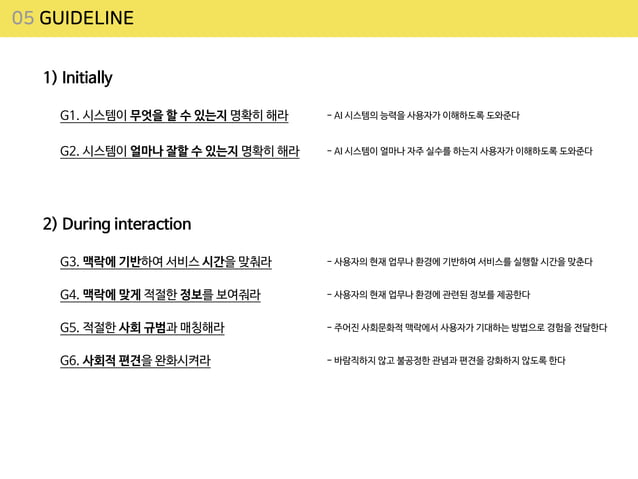 Guidelines for Human-AI Interaction / CHI2019 | PPT