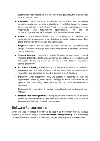 SWE-401 - 11. Software maintenance overview | PDF