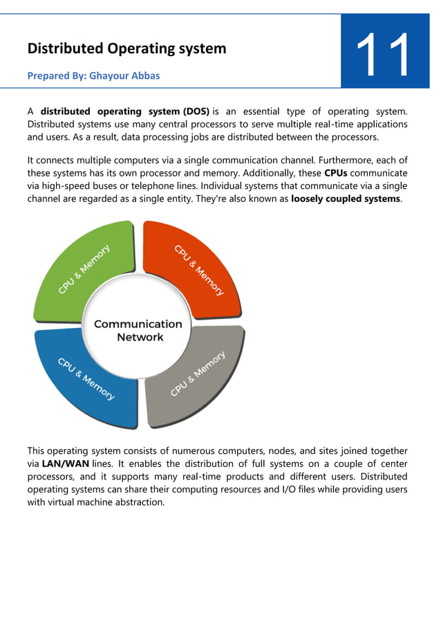 CSI-503 - 11.Distributed Operating System | PDF