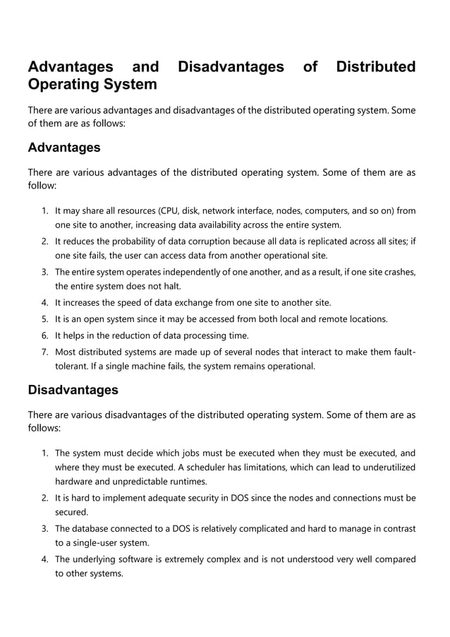 CSI-503 - 11.Distributed Operating System | PDF