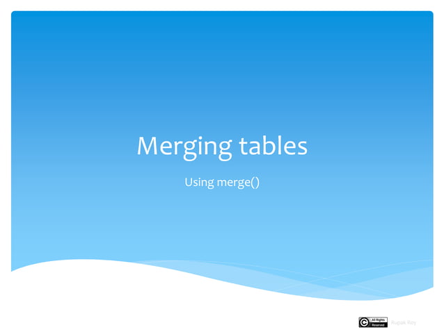 Merging tables using R | PPT