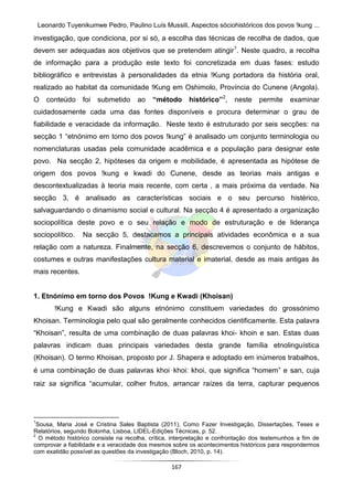 Aspectos socio-históricos dos povos !kung (khoisan) de Angola | PDF