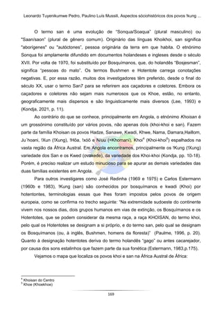 Aspectos socio-históricos dos povos !kung (khoisan) de Angola | PDF