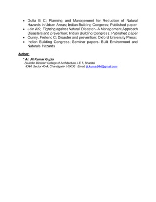 Strategies for natural disastger management and mitigation paper - copy ...