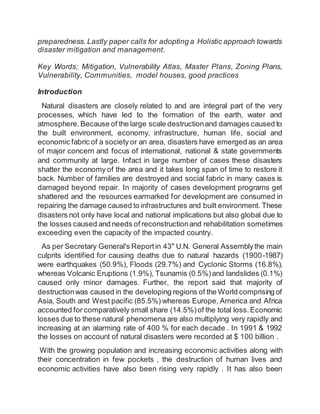Strategies for natural disastger management and mitigation paper - copy ...
