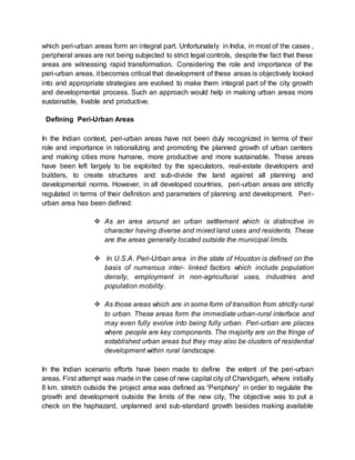 Redefining Planning and Development Strategies for Peri-Urban areas | DOCX