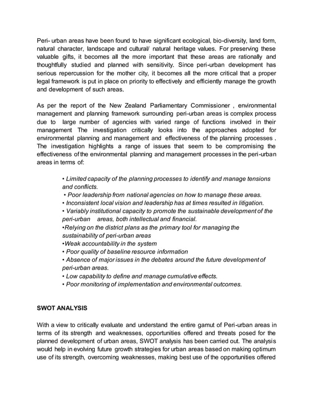 Redefining Planning and Development Strategies for Peri-Urban areas ...