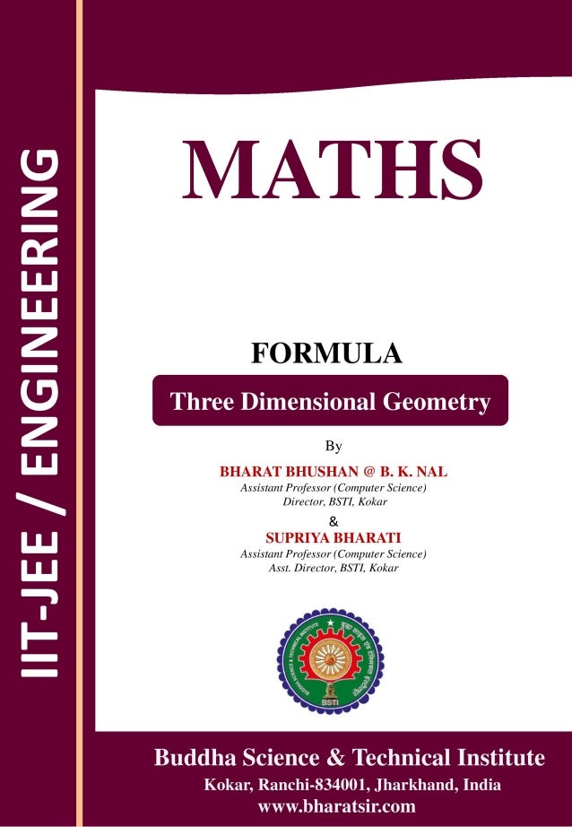 Three Dimensional Geometry Pdf
