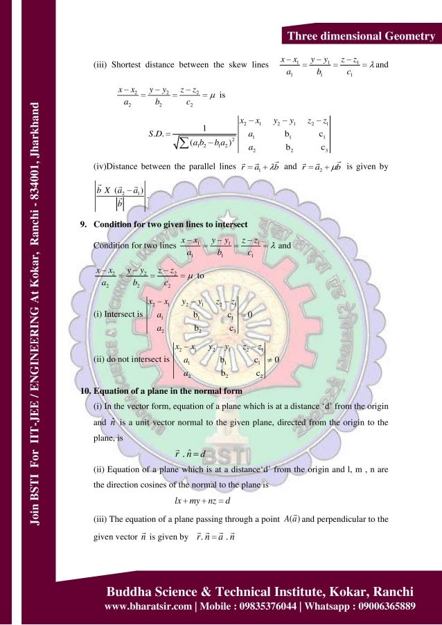 Three Dimensional Geometry | PDF
