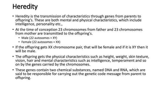 HEREDITY & ENVIRONMENT - Psychology .pptx | Reproductive Health ...