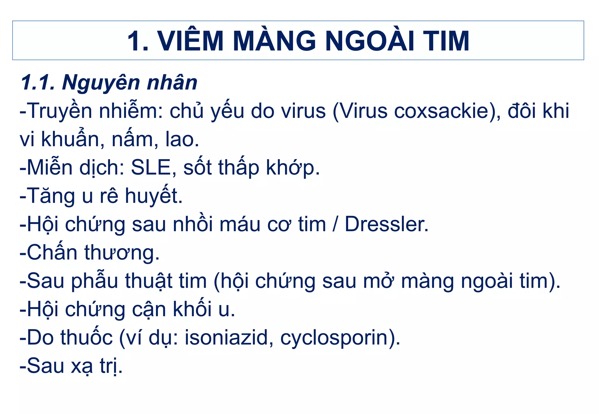 11. ECG VIÊM CƠ TIM - MÀNG NGOÀI TIM.ppt