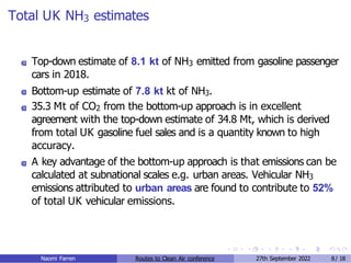 New evidence on ammonia emissions from road vehicles based on ...