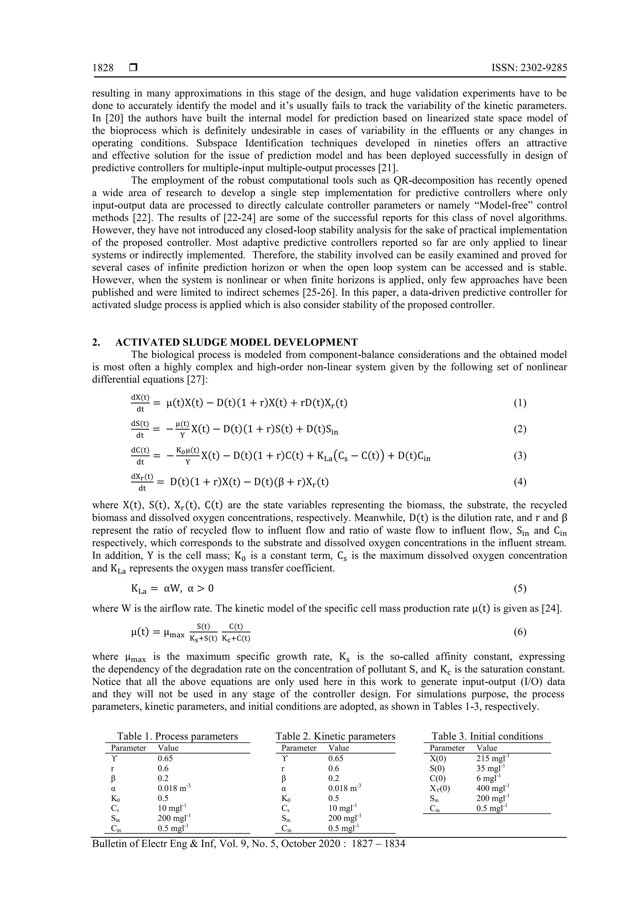 Data Driven Adaptive Predictive Control For An Activated Sludge Process Pdf 