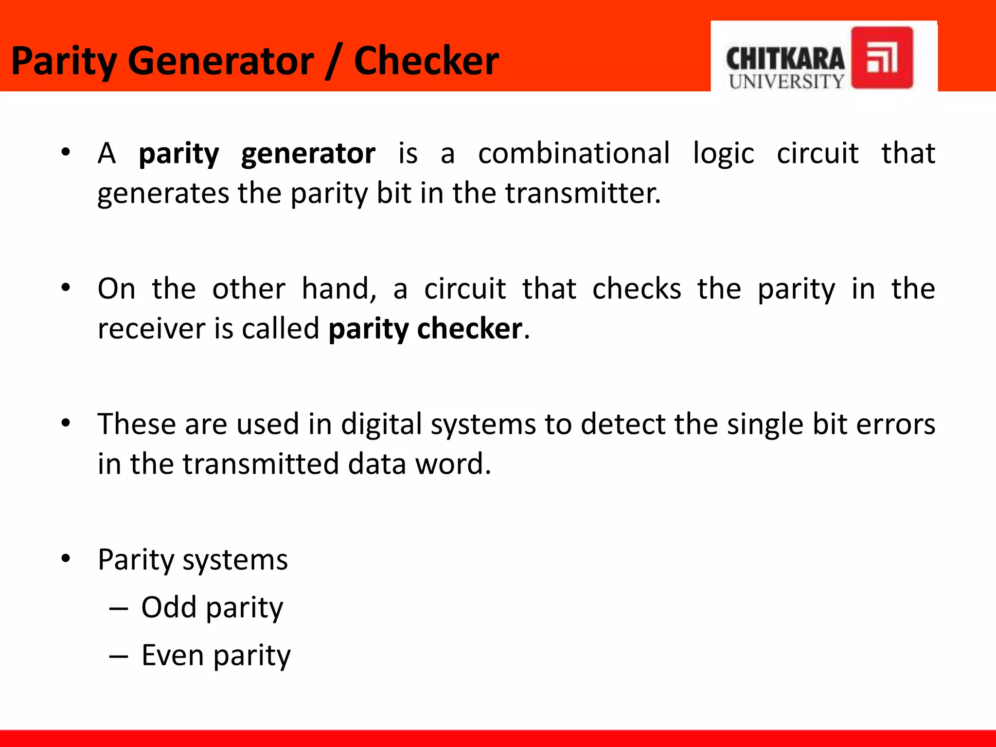 11 Parity Generatorcheckerpptx Programming Languages Computing