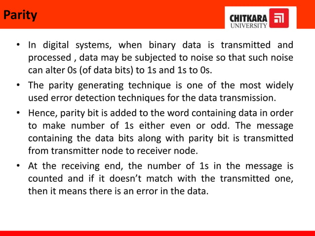 11 Parity Generatorcheckerpptx Programming Languages Computing