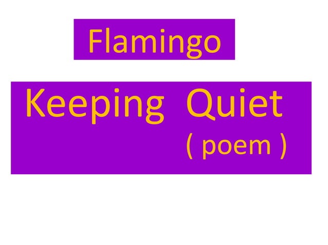 Keeping Quiet | PDF