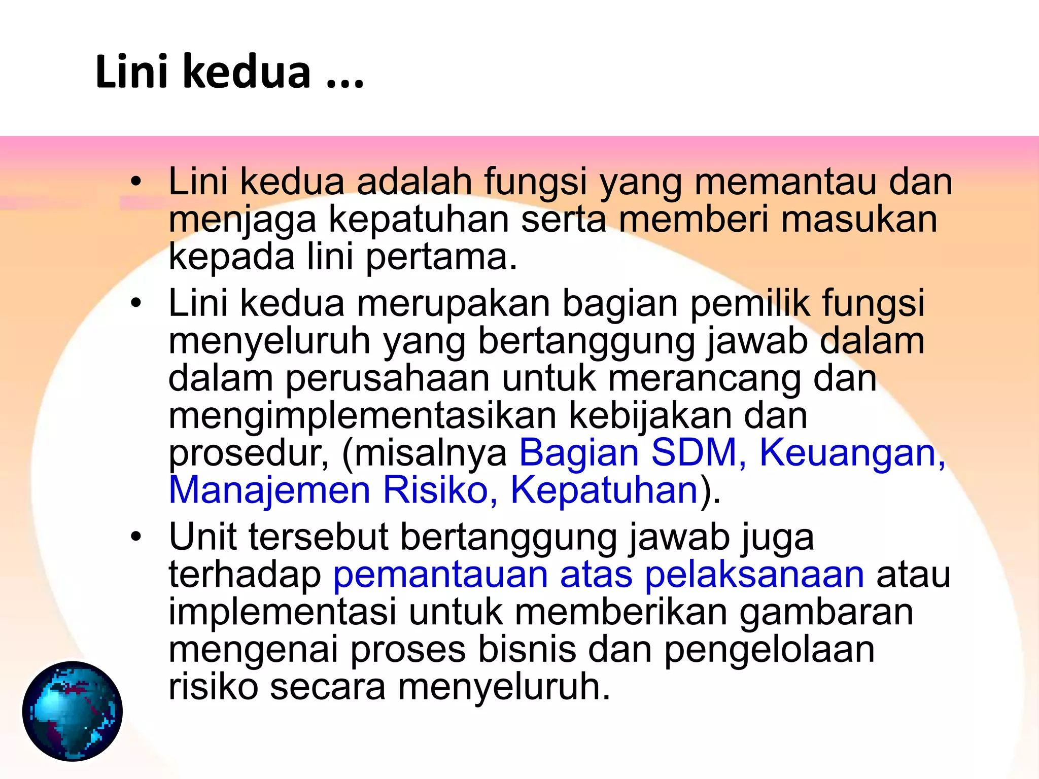 Model Tiga Lini (Three Lines Model) Tata Kelola RISIKO _Training "RISK ...