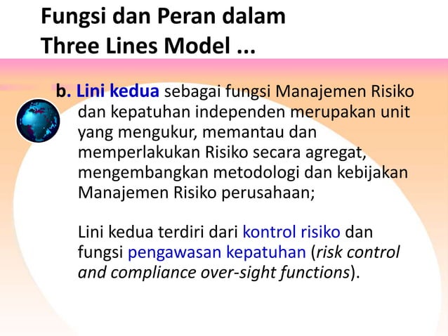 Model Tiga Lini (Three Lines Model) Tata Kelola RISIKO _Training "RISK ...