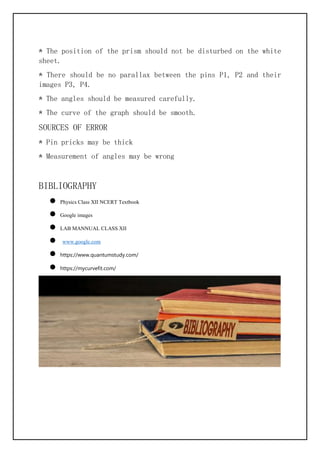 Class 12 Project PRISM AND NATURE OF LIGHT | DOCX