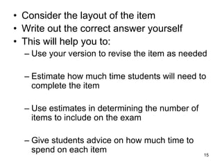 11. Short answer & Essay test items.ppt