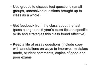 11. Short answer & Essay test items.ppt