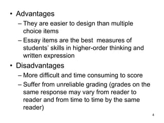 11. Short answer & Essay test items.ppt