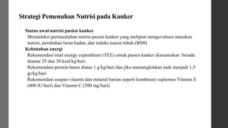 Terapi Nutrisi Pasien Kanker | PPTX