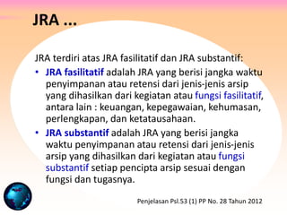Retensi/Penyusutan & Pemusnahan Arsip _Training "Document CONTROL & FILING Management". | PPTX